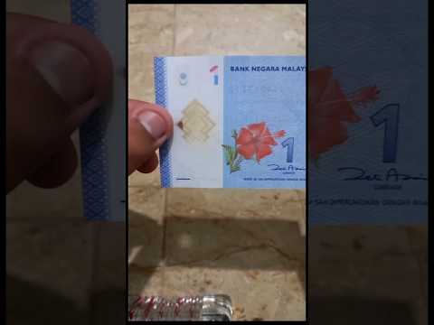 Malaysian Polymer 1 Ringgit banknote #shorts