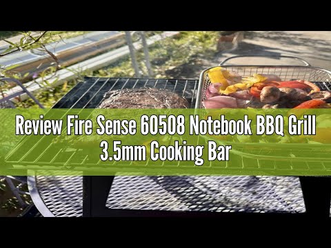 Review Fire Sense 60508 Notebook BBQ Grill 3.5mm Cooking Bars Instant Foldable & Easy Portability Fo