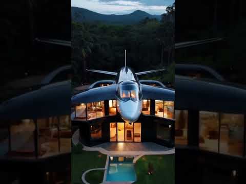 Airplane Shaped Mansions #ai #luxuryhomes #interiordesign #mansion #airplane #interior