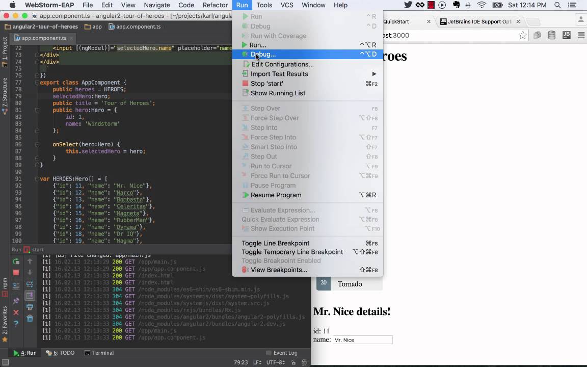 WebStorm Angular2 Chrome Debugging