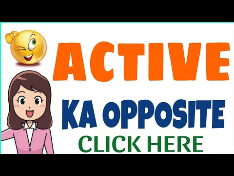 Active ka opposite word | Active ka opposite | what is the opposite of active in english