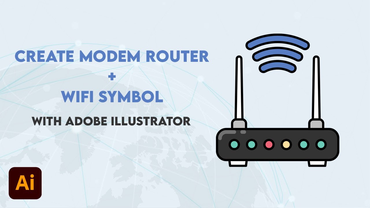 Drawing Router / Modem & WiFi Symbol with Adobe Illustrator