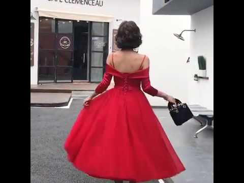 Chic / Beautiful Red Satin Prom Dresses 2020