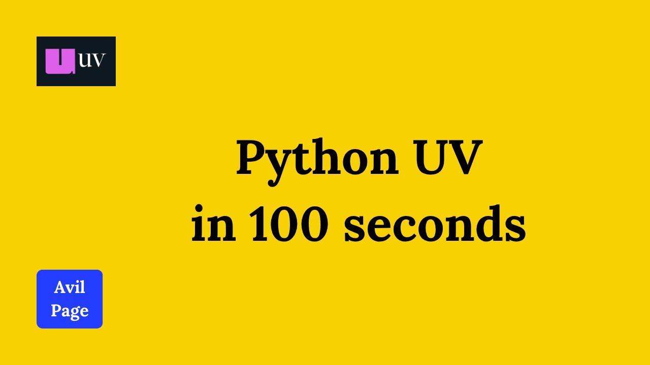 Python UV in 100 seconds