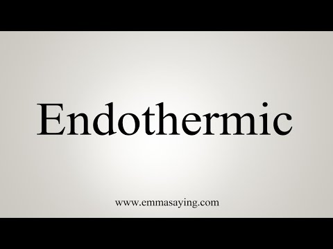How To Say Endothermic