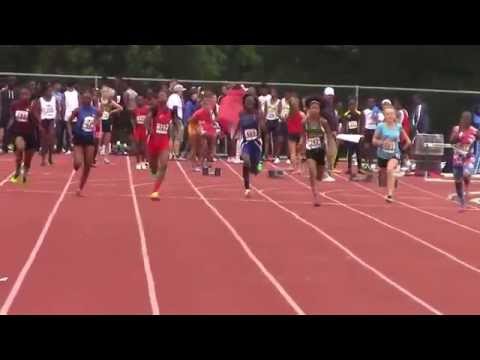 NJ USATF State Champ 2015 - 13-14 girls 100m