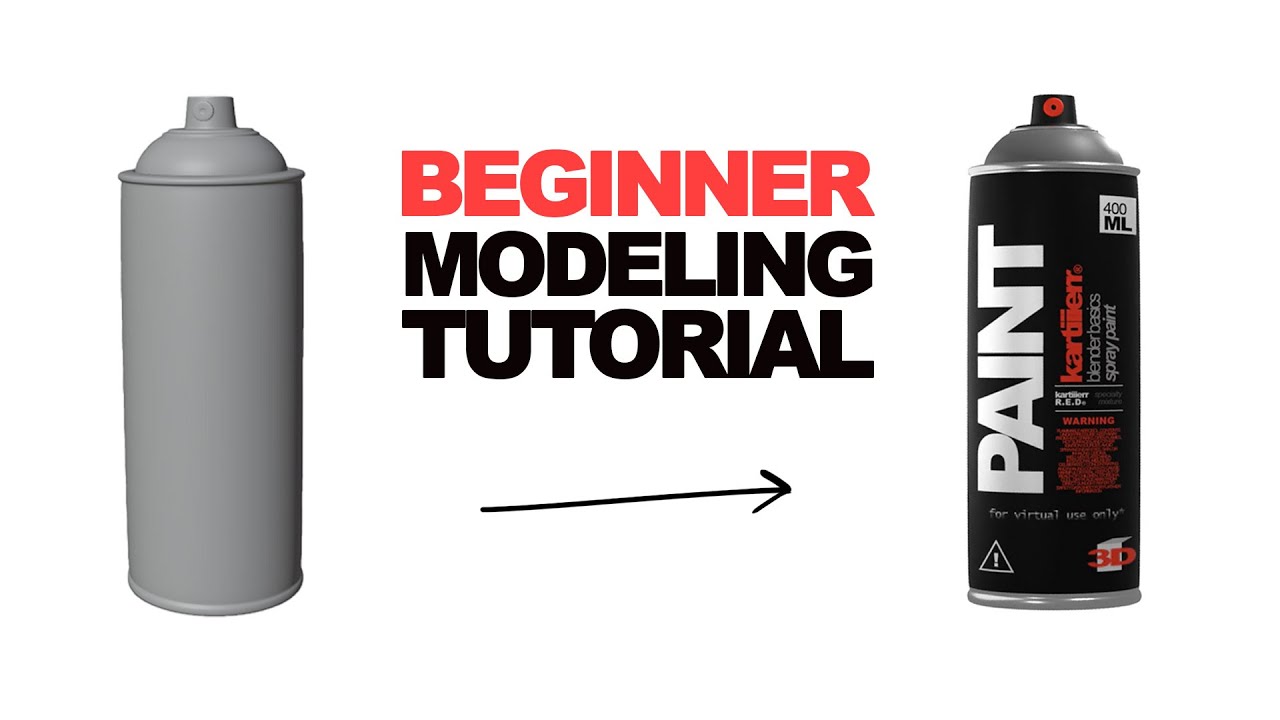 HOW TO MAKE A SPRAY PAINT CAN IN BLENDER | BLENDER BASICS - PART1/3
