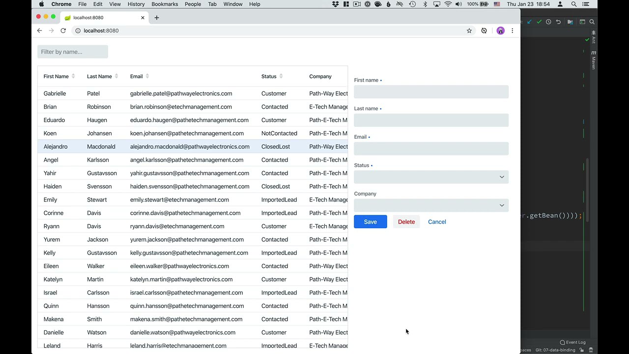 Java tutorial  Data binding and validation in Vaadin forms  part 9