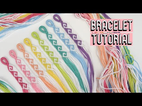 Greek Wave Bracelet Tutorial [CC] || Friendship Bracelets
