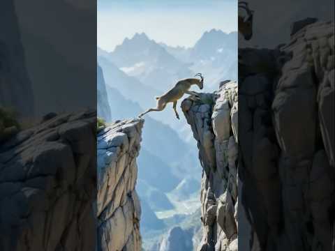 The Daring Leap of a Mountain Goat