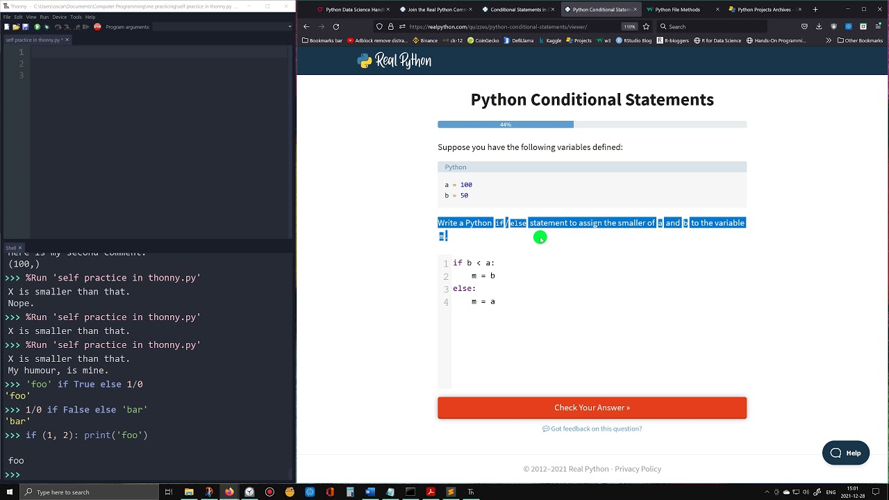 Real Python's Quiz on Python Conditional Statements