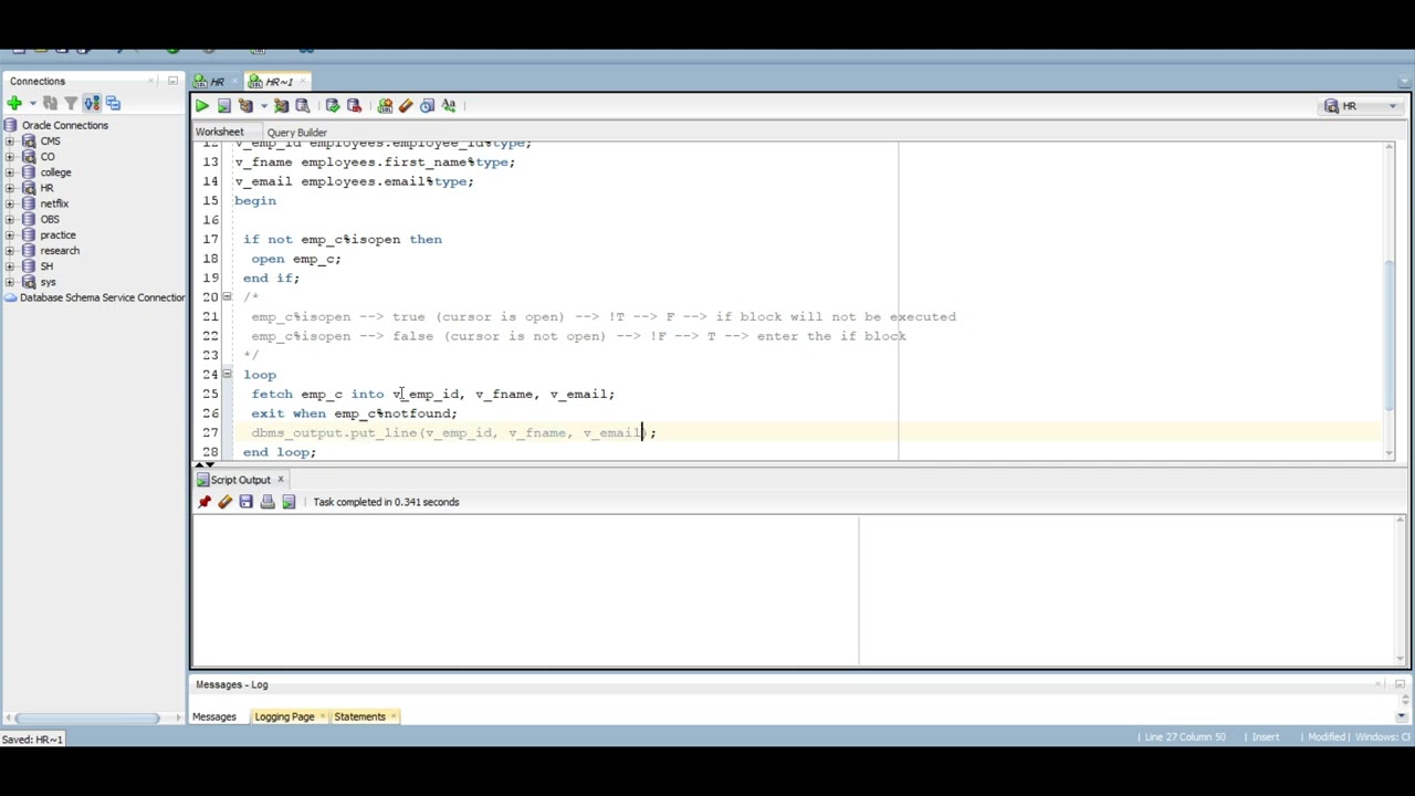 PLSQL cursor attributes tutorial | learn PLSQL | #plsql #overflowstackdeveloper #dbms #plsqldev