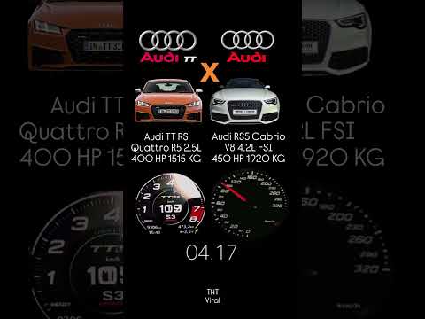 Audi TT RS Quattro R5 2.5L 400 HP 1515 KG vs Audi RS5 Cabrio V8 4.2L FSI 450 HP 1920 KG