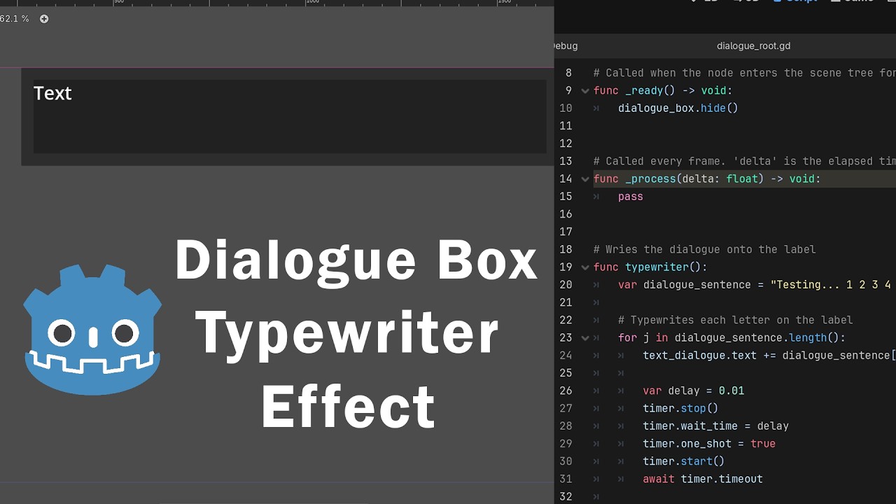 Dialogue Box Typewriter Effect Tutorial (Godot 4.6)