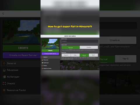 How to get a superflat world in minecraft! #minecraft