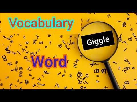 Learn vocabulary word | giggle | with example sentence| Tamil Translation.