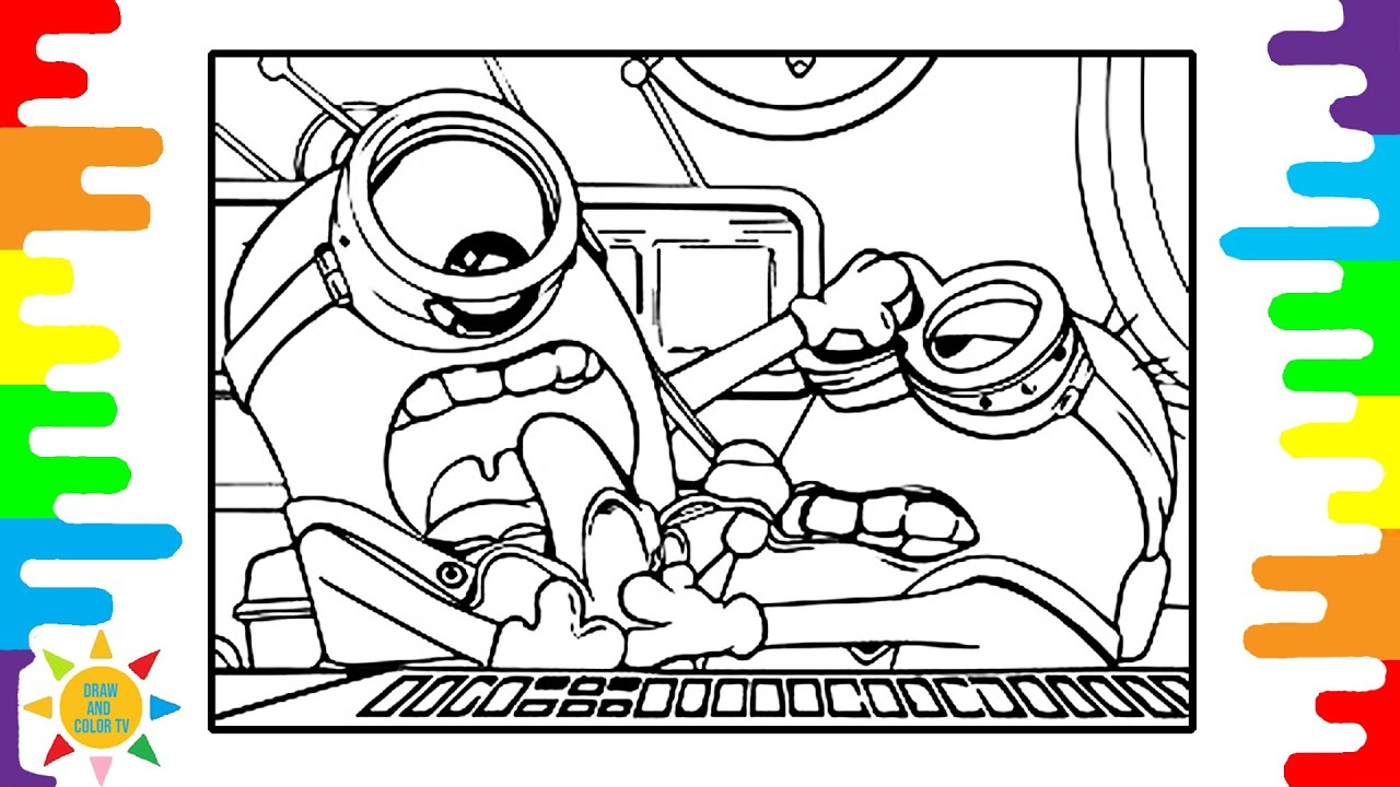 Minions Banana Coloring Pages | Minions Coloring Pages | @drawandcolortv