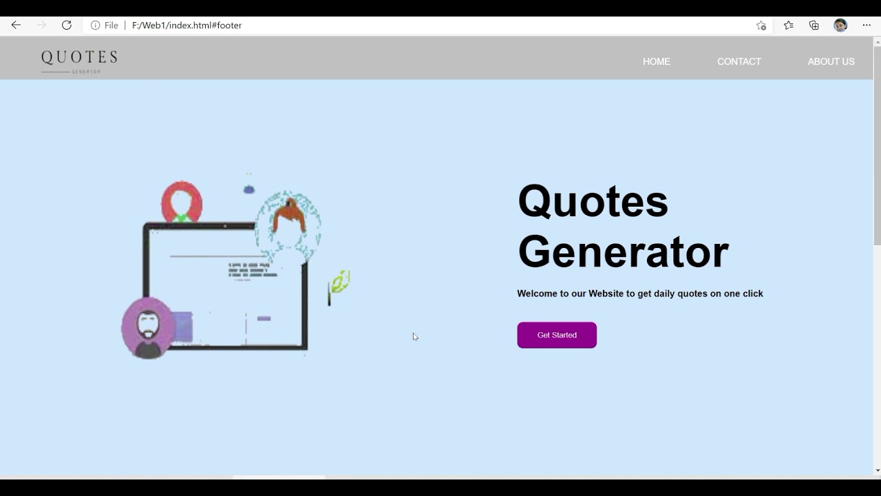 Quote generator using HTML,CSS and JAVASCRIPT || 2021