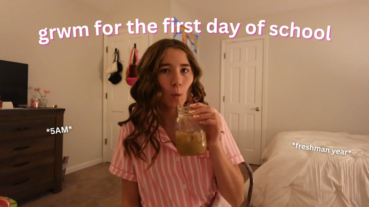 get ready with me for the first day of school *freshman year*