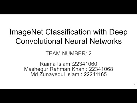 ImageNet Classification with Deep CNN | Paper Review Presentation