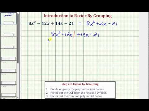 Ex 1: Intro to Factor By Grouping Technique | Math Help from Arithmetic ...