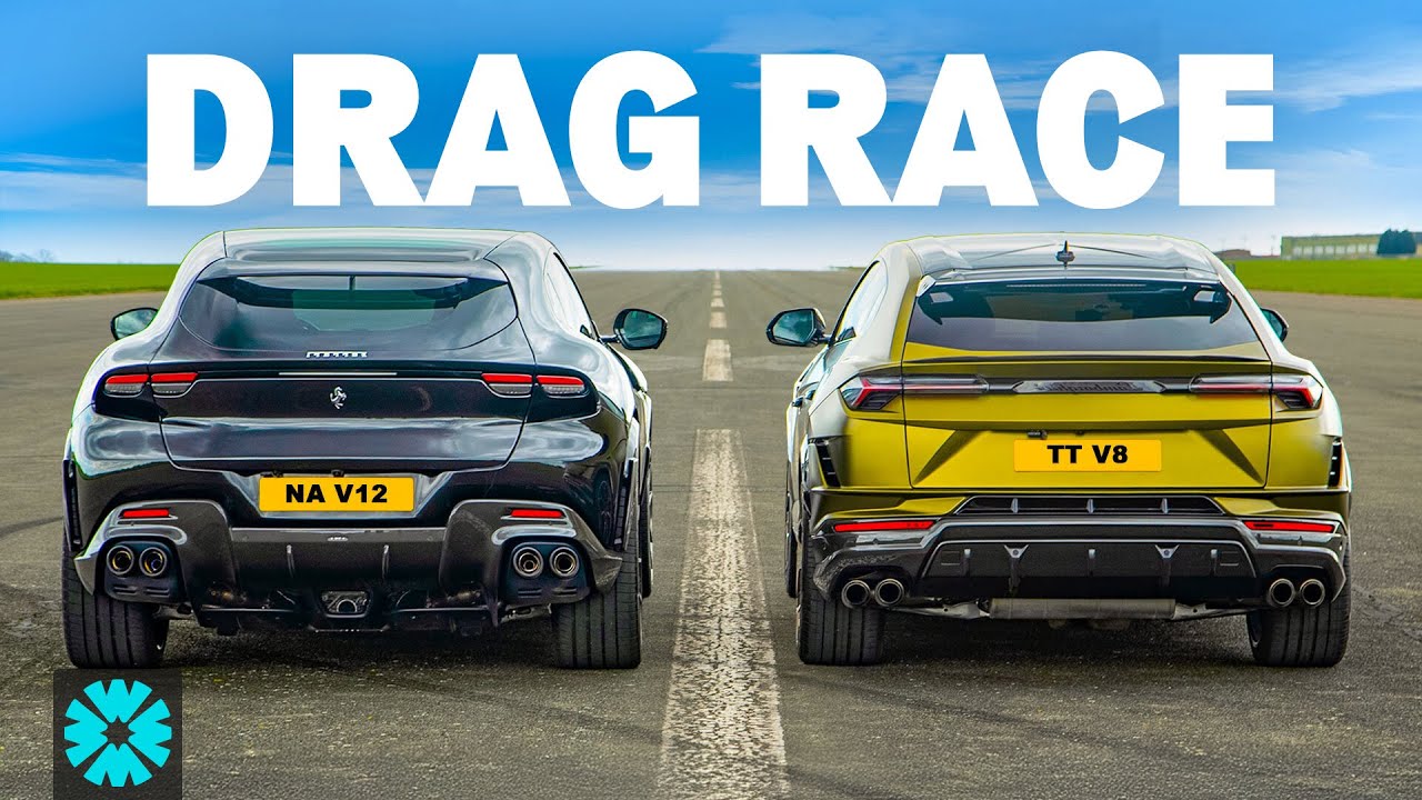 Ferrari Purosangue Drag Races Lamborghini Urus Performante, Both Clock ...
