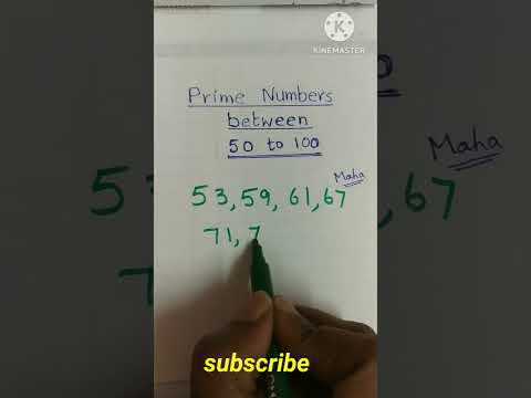 Prime Numbers 50 - 100 //prime numbers//51 to 100 prime numbers