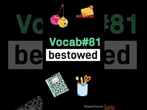 #bestowed #vocabfinder #shortsfeed #vocab81