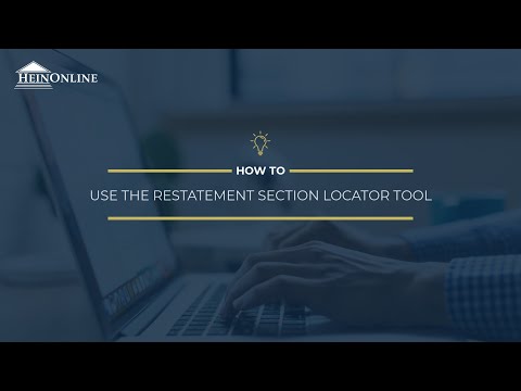 How to Use the Restatement Section Locator Tool