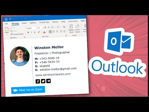 Design a professional Email Signature for Outlook (Windows & Web)