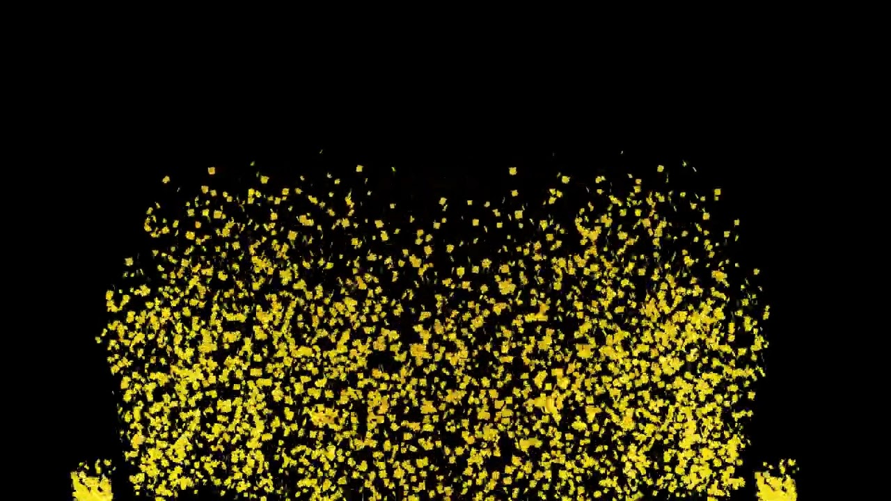 Gold Confetti Explosion Animation on a transparent background. 3D Gold Confetti Animation.