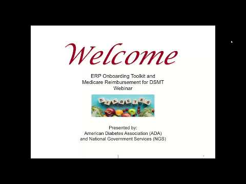 Education Recognition Program Onboarding Toolkit and Medicare Reimbursement for DSMT