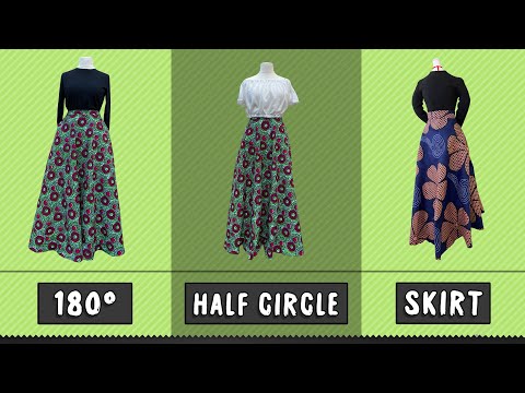 How to Cut and Sew a Skirt - 180 Degree Half Circle Flare Maxi Skirt With Pockets