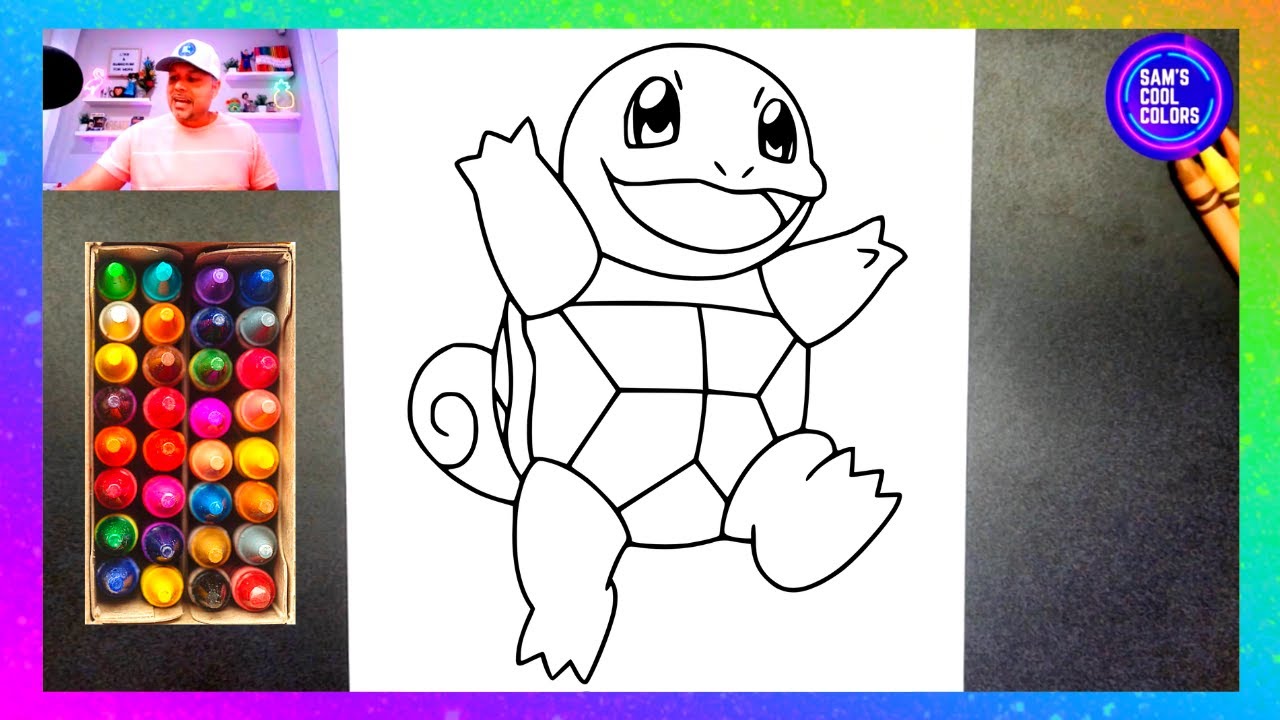 Coloring Squirtle from Pokemon Coloring Page Crayola Crayons