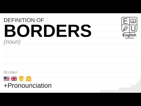 BORDERS meaning, definition & pronunciation | What is BORDERS? | How to say BORDERS