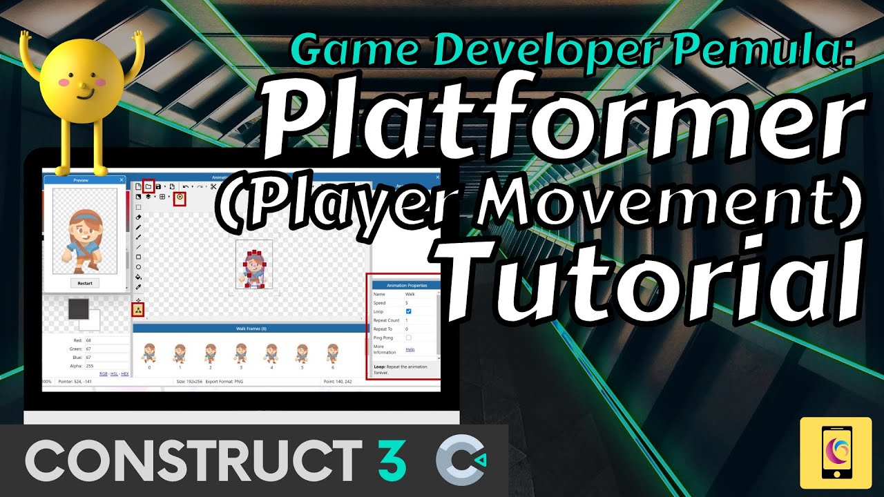 Basic Platformer Game (Player Movement) Tutorial using Construct 3