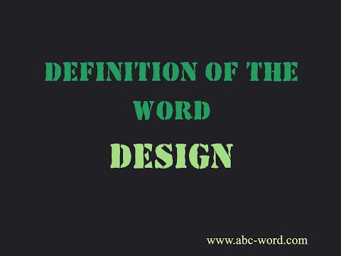 Definition of the word "Design"