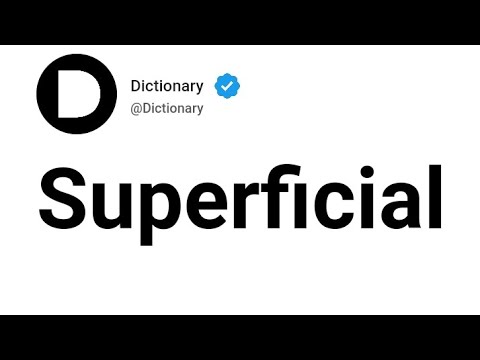 Superficial Meaning In English