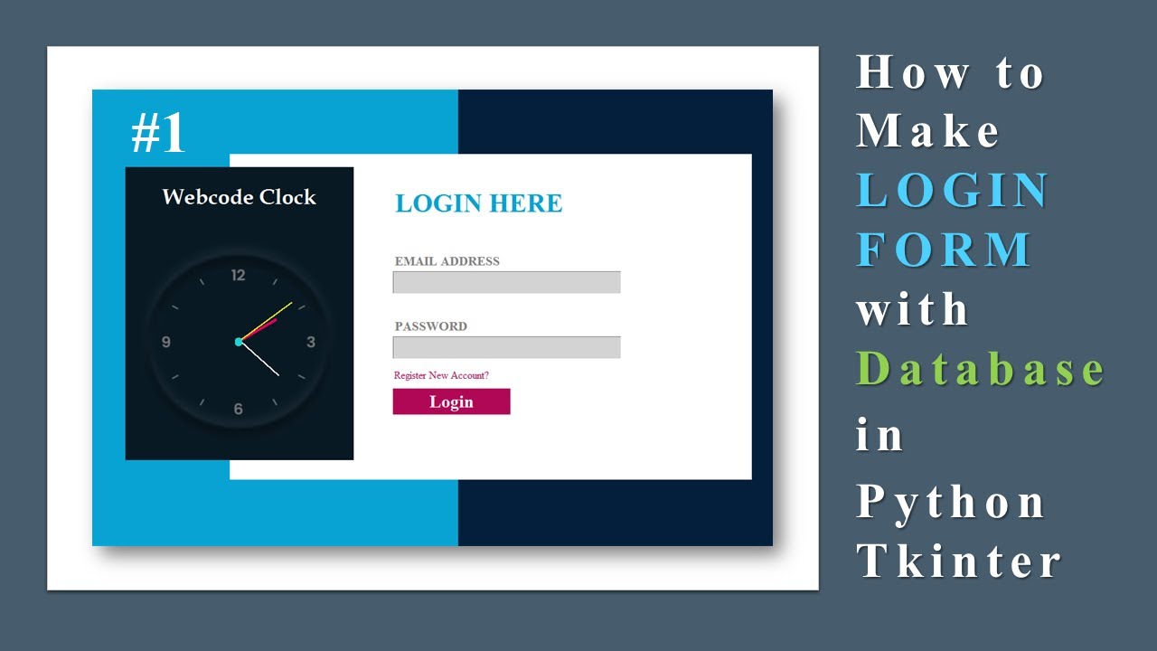 How to make Login Form with Database in Python Tkinter #part 1 #Python #Database