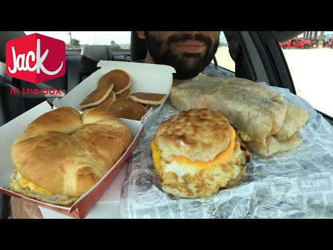 Jack In The Box - Breakfast Menu | Sausage Croissant | Sausage Breakfast Burrito | Mini Pancakes