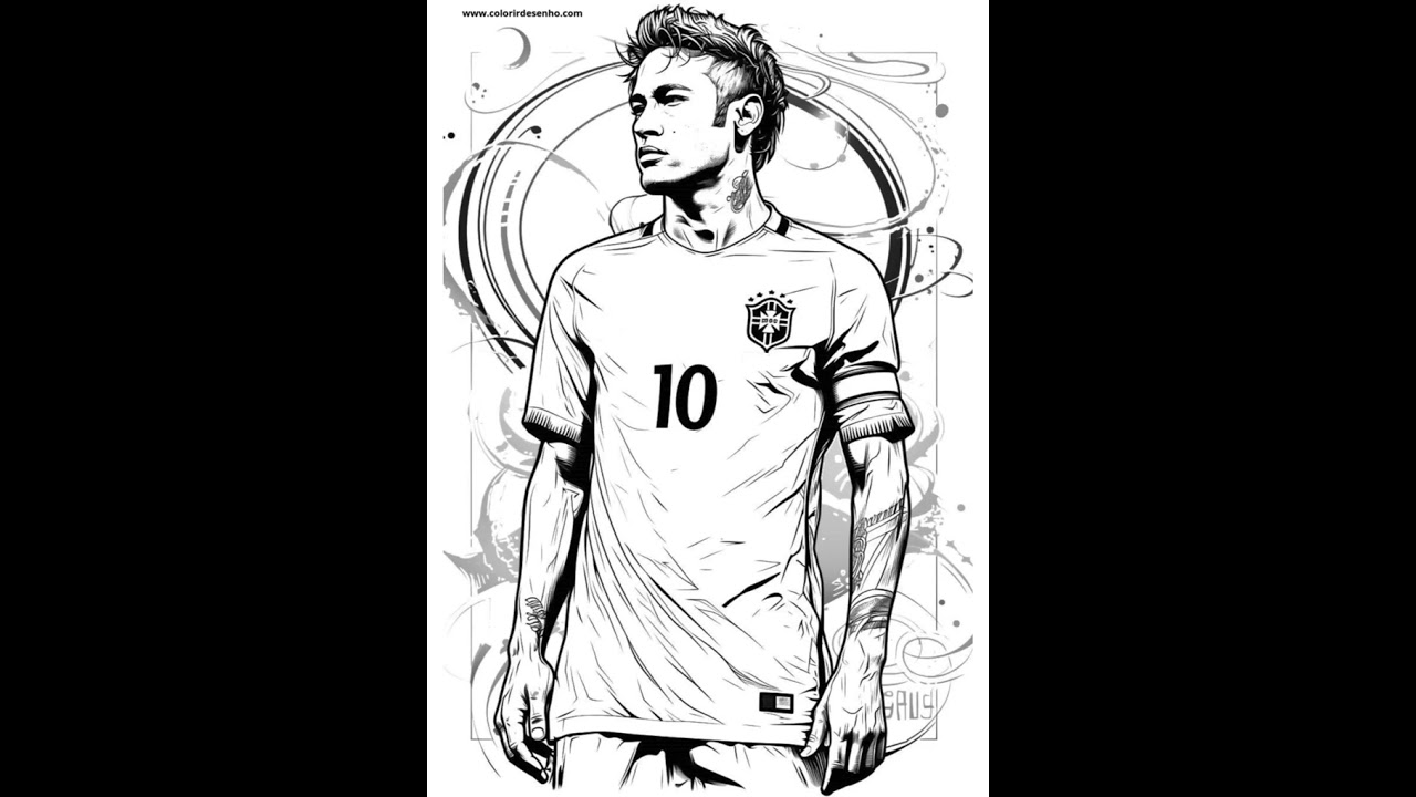 Free Printables Neymar Coloring Pages 44