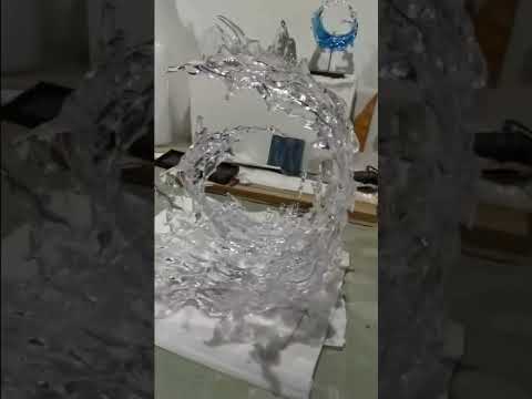 How to make a cystal resin water splash sculpture | home decor sculpture | epoxy resin art for sale