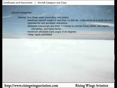Aircraft Category and Class