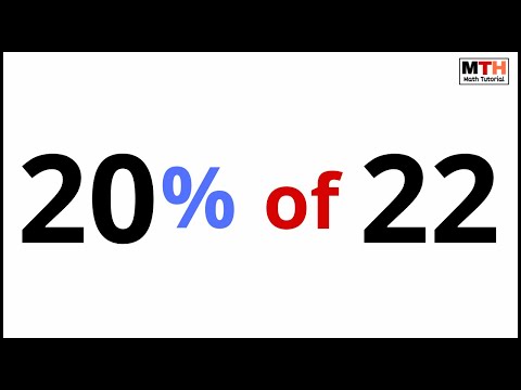 20 percent of 22, Find 20% of 22