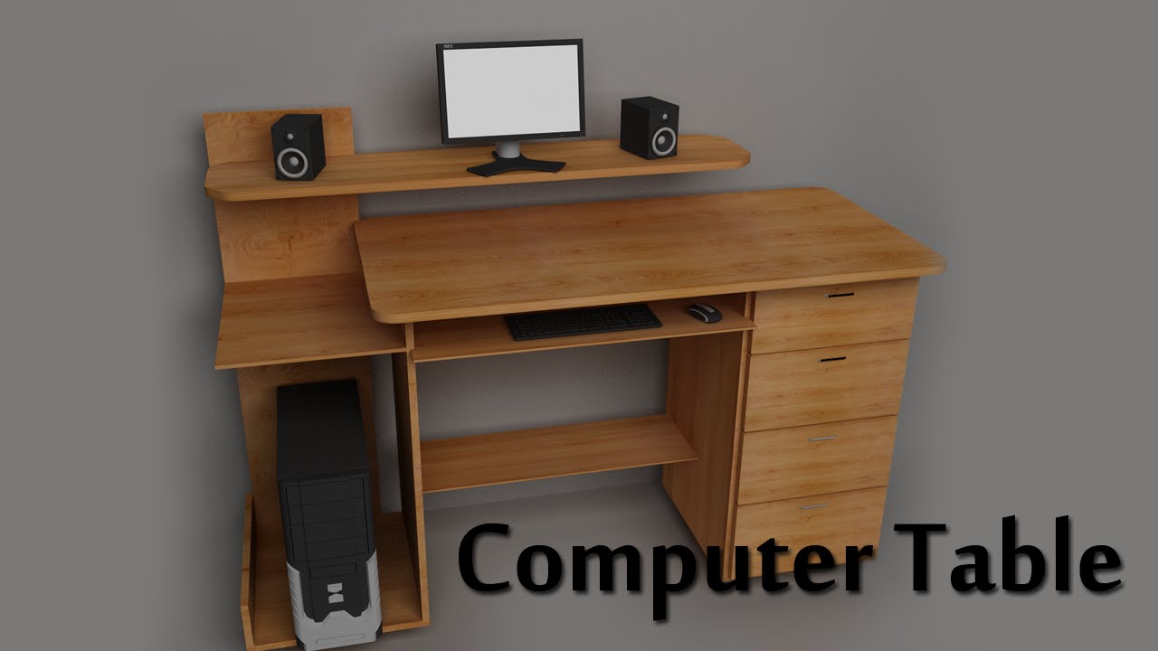 3D Max Basic Tutorial:Computer Table Design Part-02