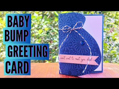 Baby Bump Greeting Card | Baby Shower Card | DIY Handmade Card Making Tutorial