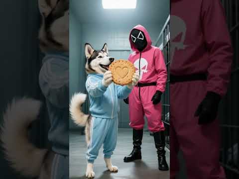 Yellow Chicken and dog playing Dalgona Candy Game #cute#animals#dalgona