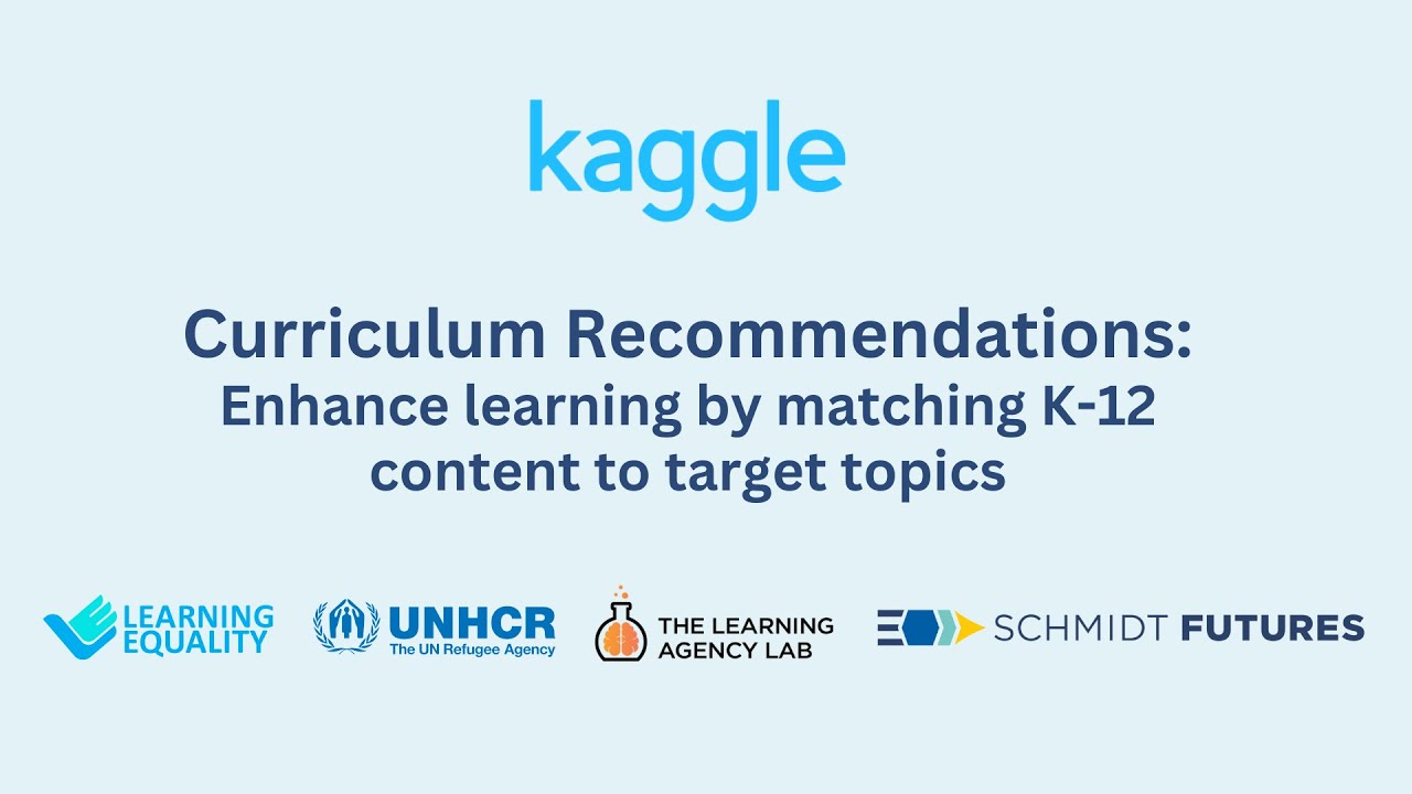 Kaggle Competition Overview: Curriculum Recommendations