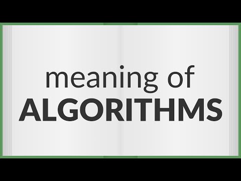 Algorithms | meaning of Algorithms