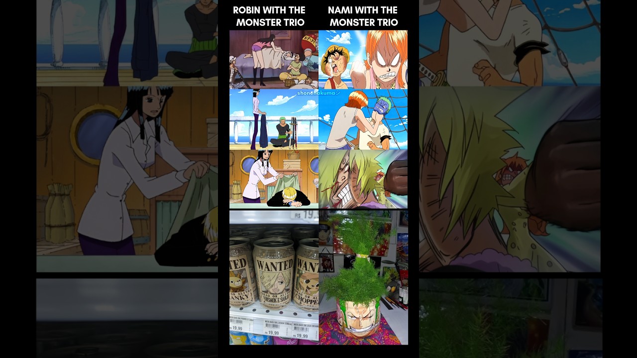 Difference between Nami and Robin in interactions with monster trio 😭🤣❤️‍🔥 #onepiece #anime #memes